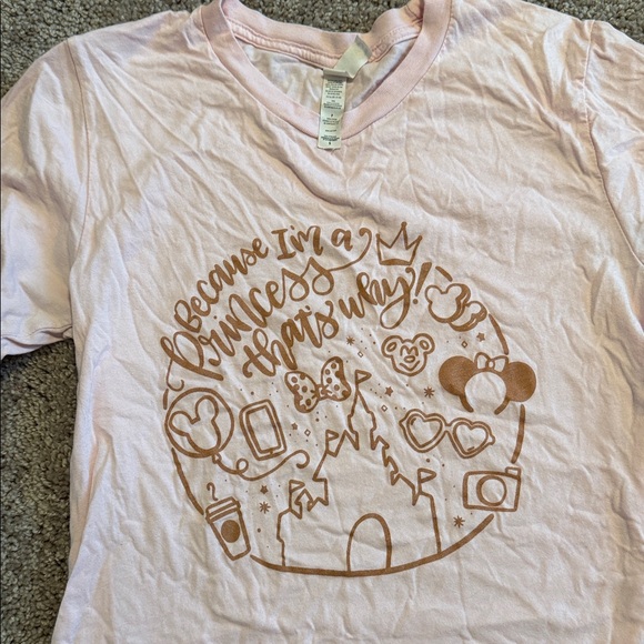 Tops | Princess Graphic Disney Shirt Pink | Poshmark